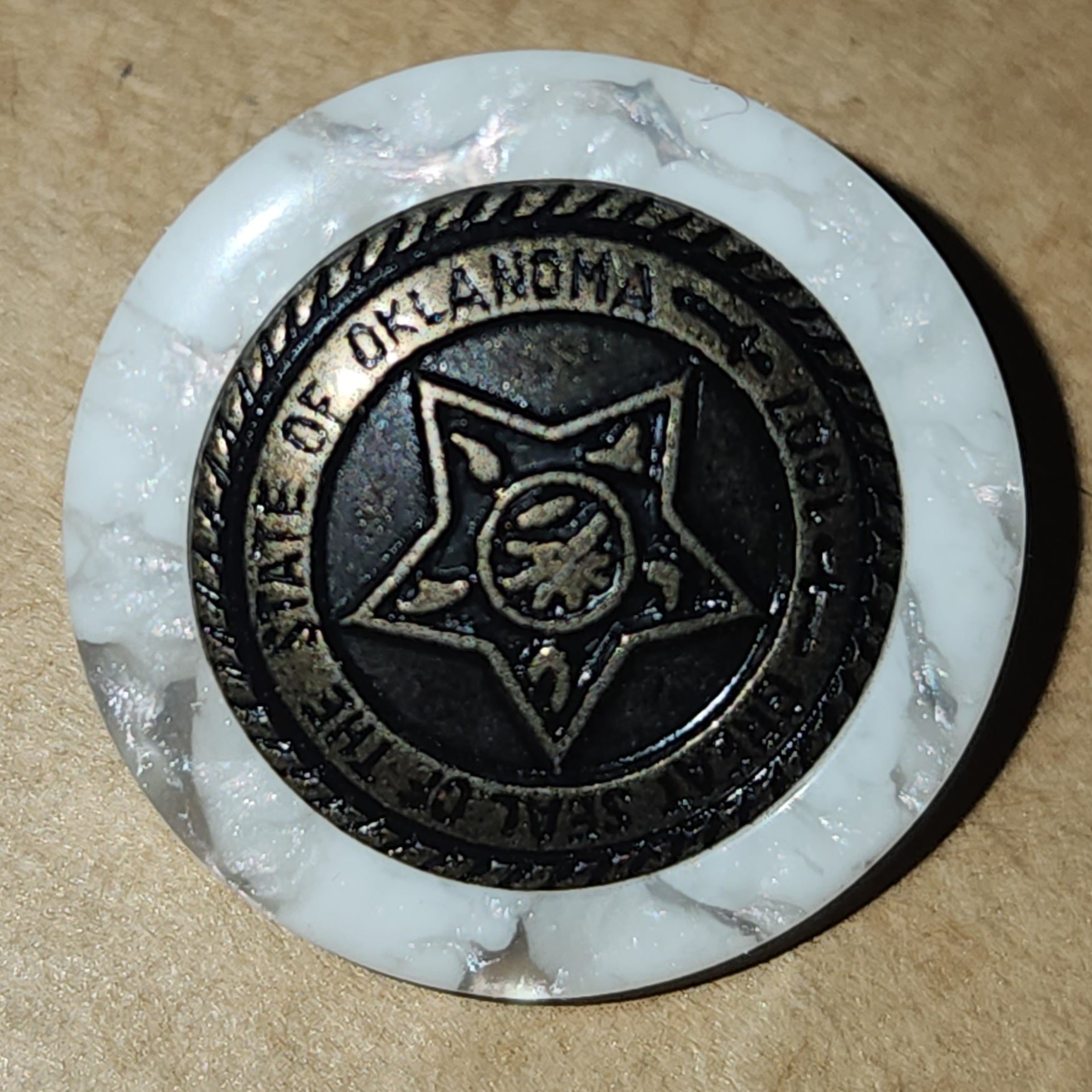 Metal framed star button 20mm (round) – Fred the Needle