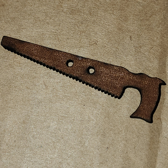Wooden saw button 44mm long – Fred the Needle