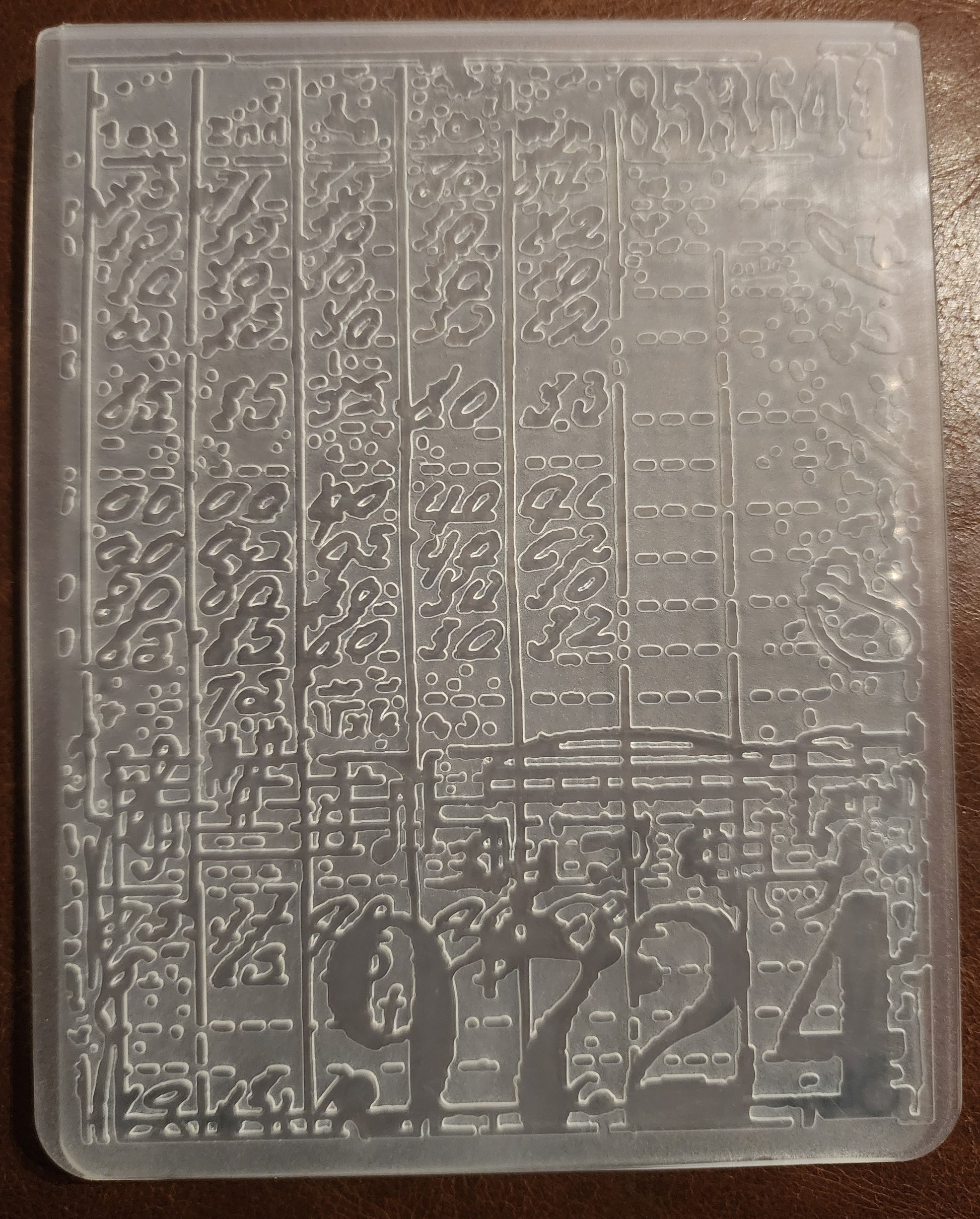 Cuttlebug embossing folder 9725 old document – Fred the Needle