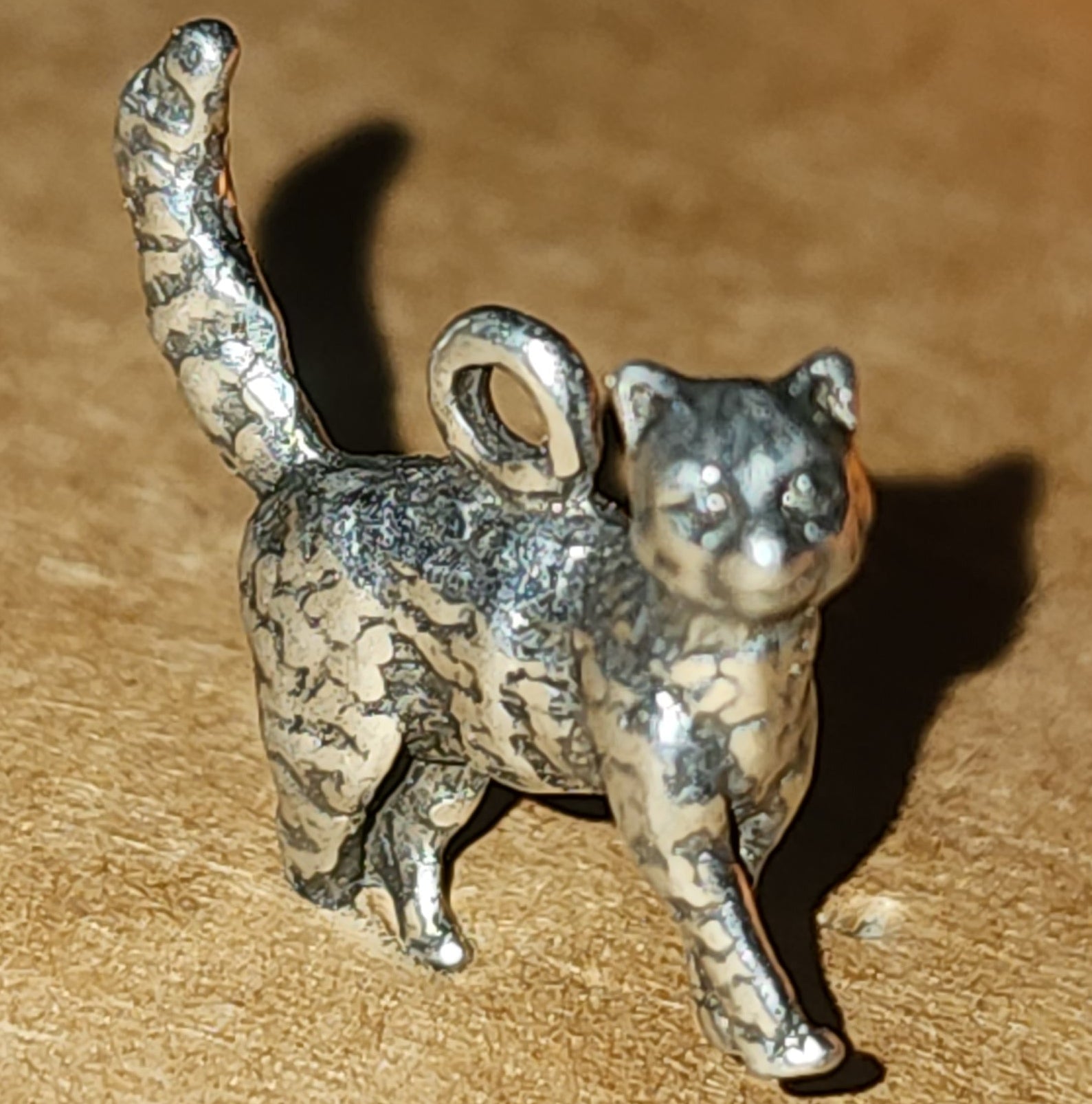 Metal Walking Cat charm – Fred the Needle