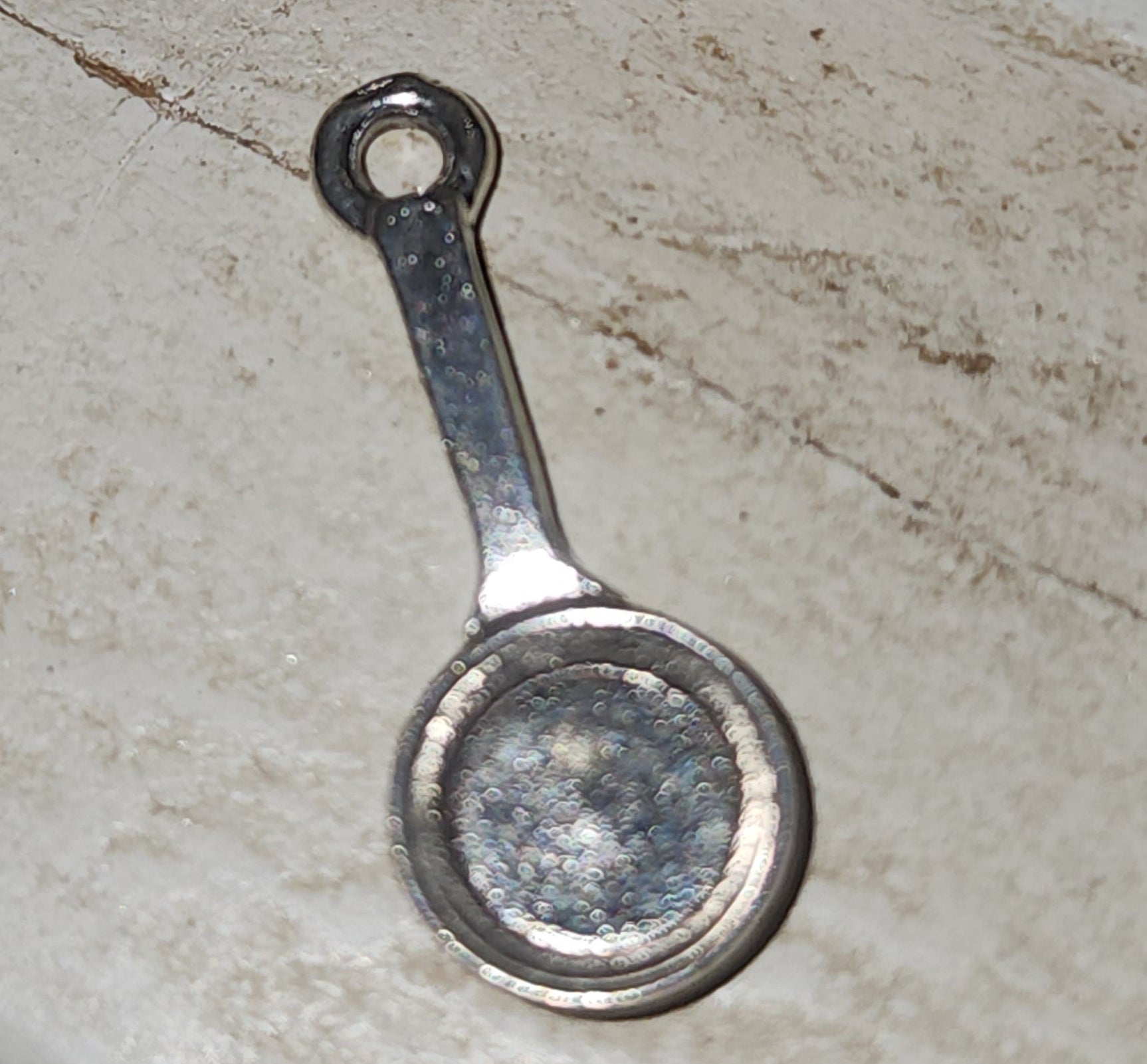 Metal Frying Pan charm – Fred the Needle